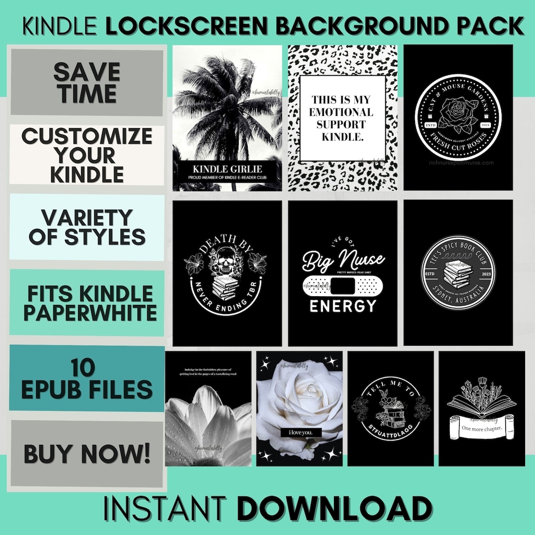 Kindle E-reader Lockscreen Background Pack of 10 | Booktok | Spicy ...