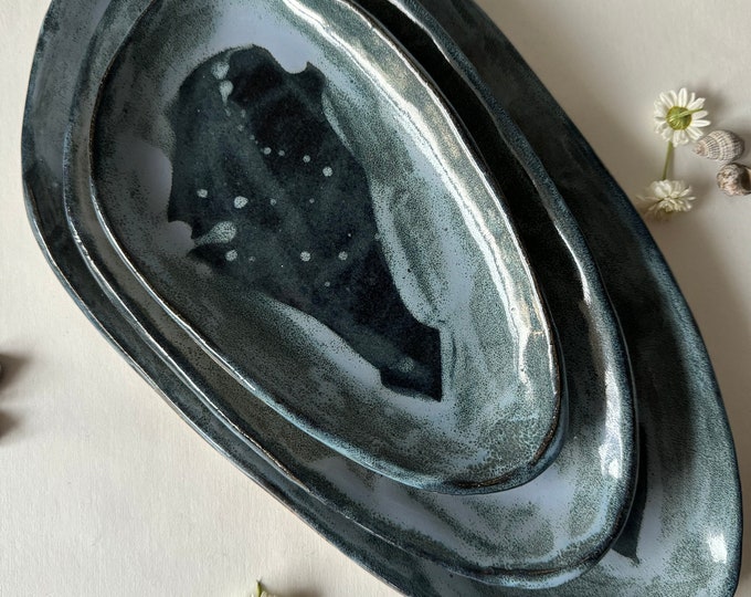 Serving Plates in Gradient Colors, Modern Ceramic Plates, Hand-shaped ...