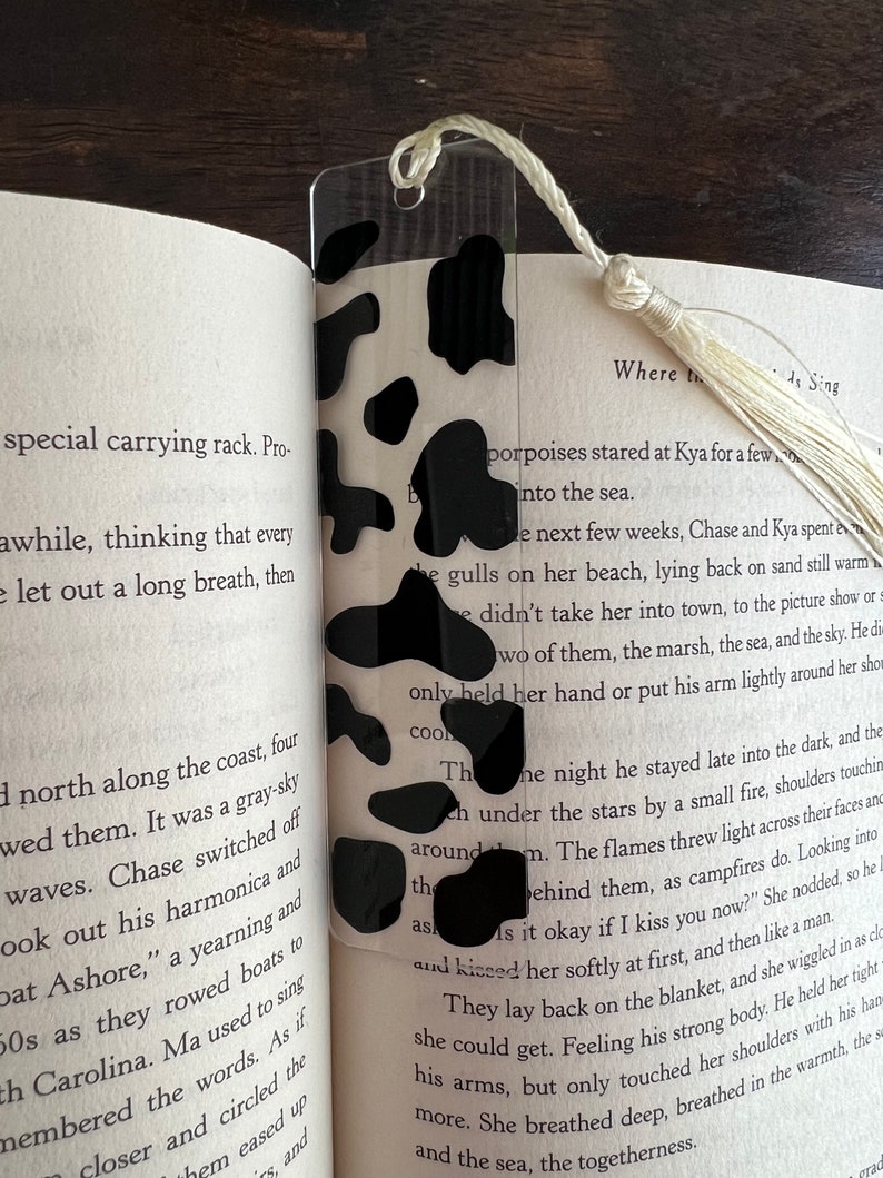 Cow Print Bookmark, Acrylic Bookmark, Gift for Book Lovers - Etsy