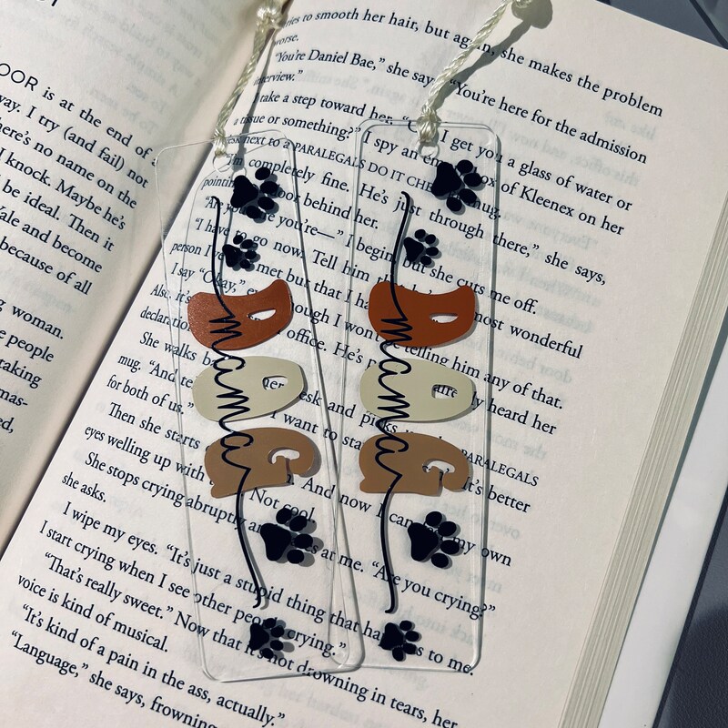 Paw Print Bookmark - Etsy