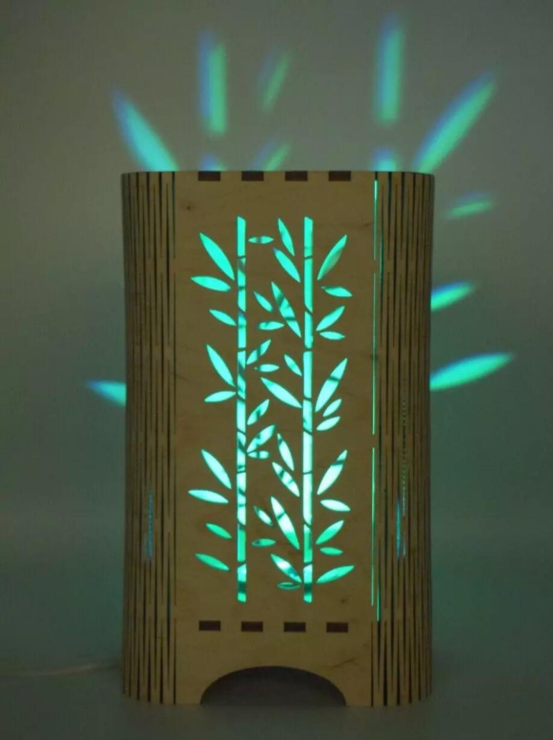 Bamboo Night Light Accent Lamp Mantra Decorative Wooden Night Lamp for ...