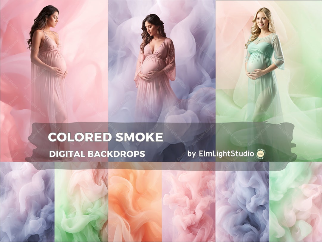 Colored Smoke Digital Backdrops for Photography Backdrop for - Etsy