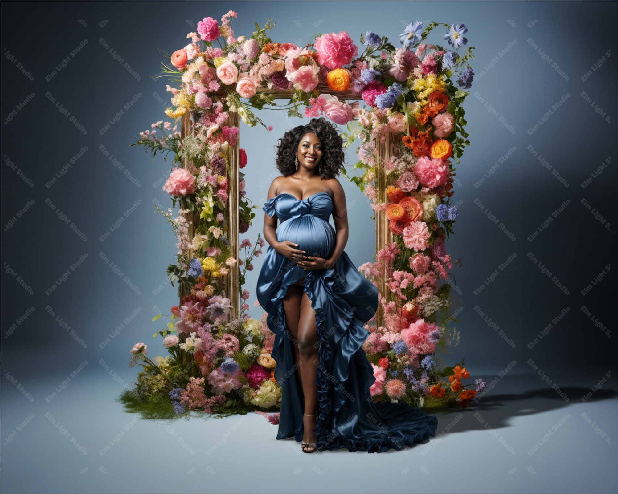 Floral Frame Backdrops for Maternity Backdrop for Wedding Backdrop for ...