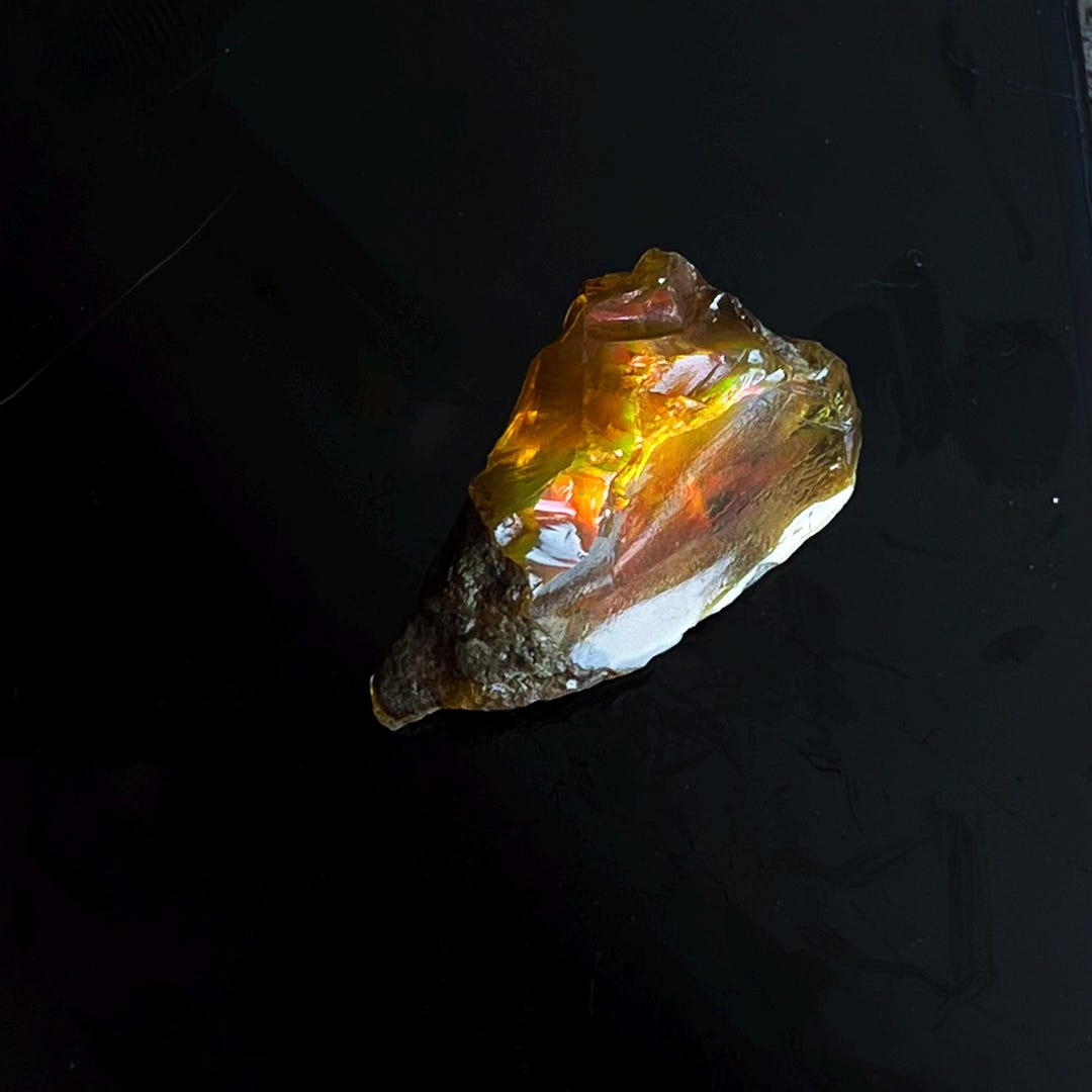 Multi Color Fire Raw Ethiopian Opal Crystal for Jewelry, 32cts Raw ...