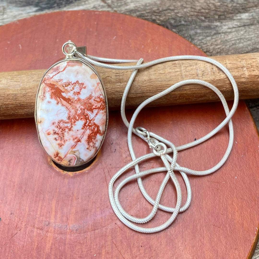 Genuine Crazy Lace Agate 925 Sterling Silver Handmade Pendant Crazy ...