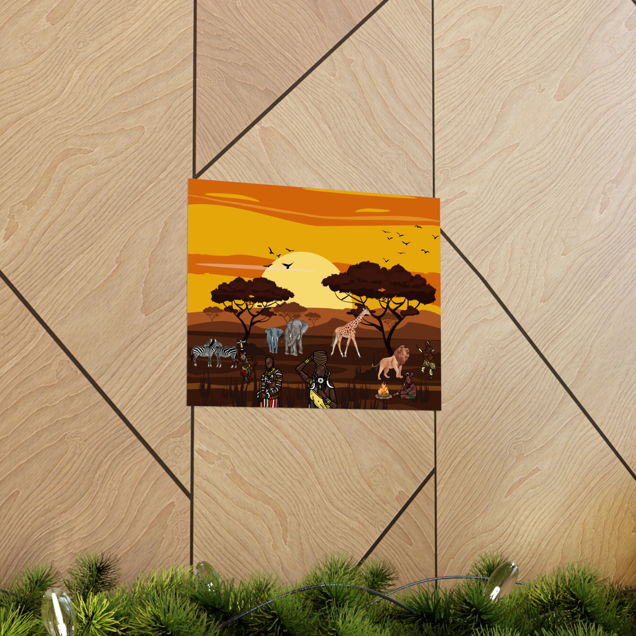 CUSTOM AFRICAN POSTER African Art Print Horizontal Matte - Etsy