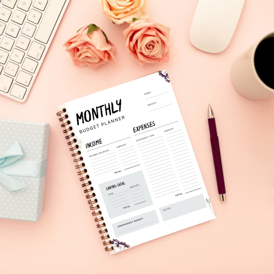 Monthly Budget Planner | Printable Planner | Monthly Planner | Goal ...