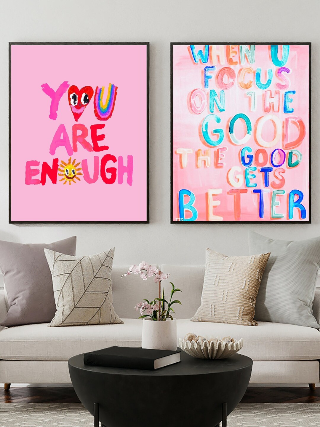 Preppy Motivational Wall Art - Etsy