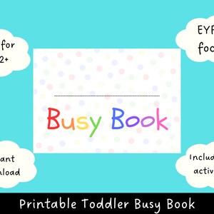 Toddler Busy Book, Learning Binder Pages, Toddler's First Busy Binder ...
