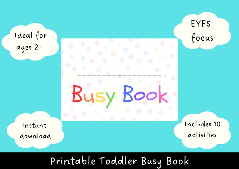 Toddler Busy Book, Learning Binder Pages, Toddler's First Busy Binder ...