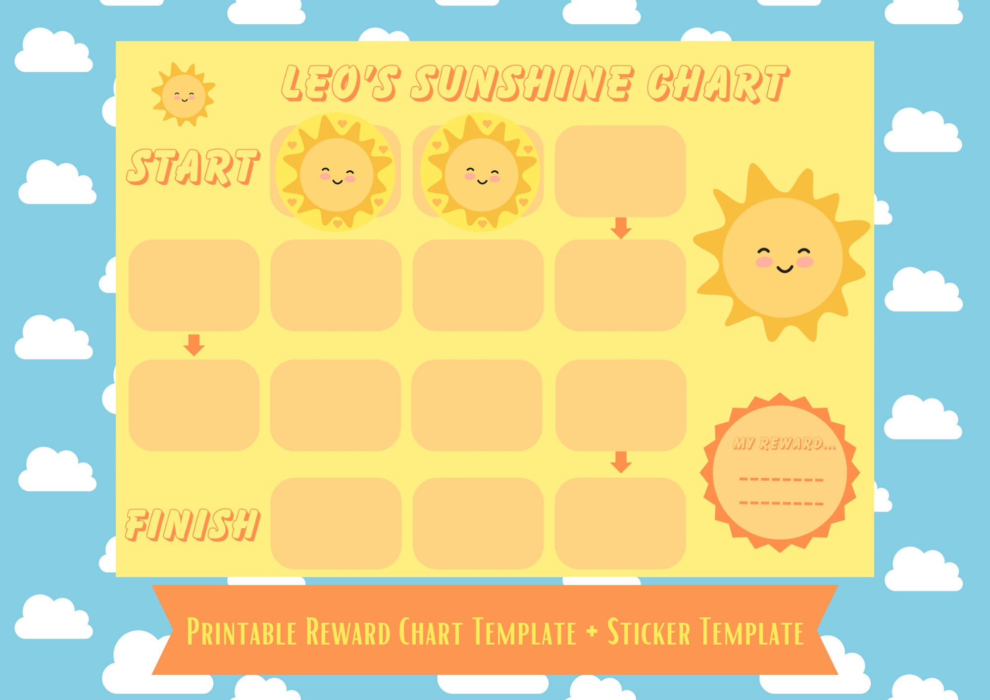 Reward Chart, Toddler Reward Chart, Printable Reward Chart, Positive ...