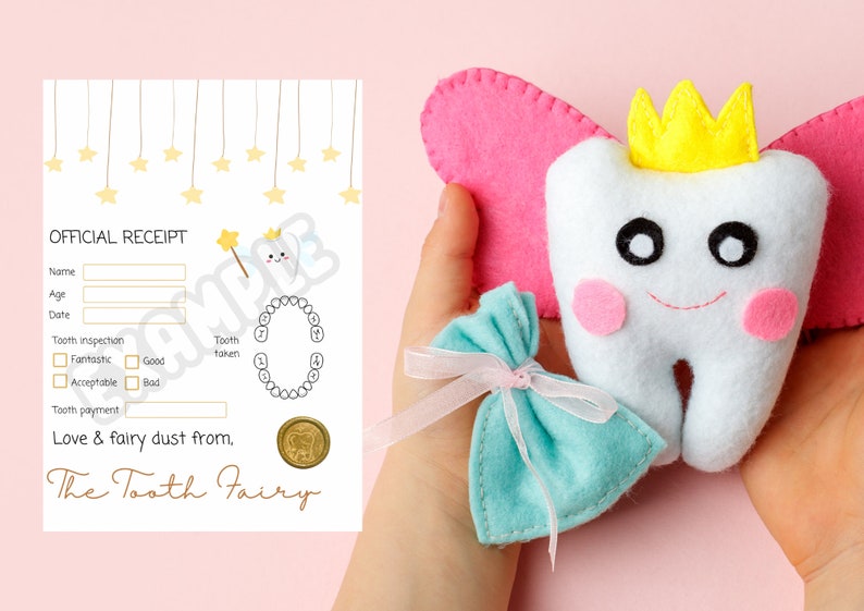 Tooth Fairy Receipt, Girls Boys Tooth Fairy Letter, Unisex Tooth Fairy ...
