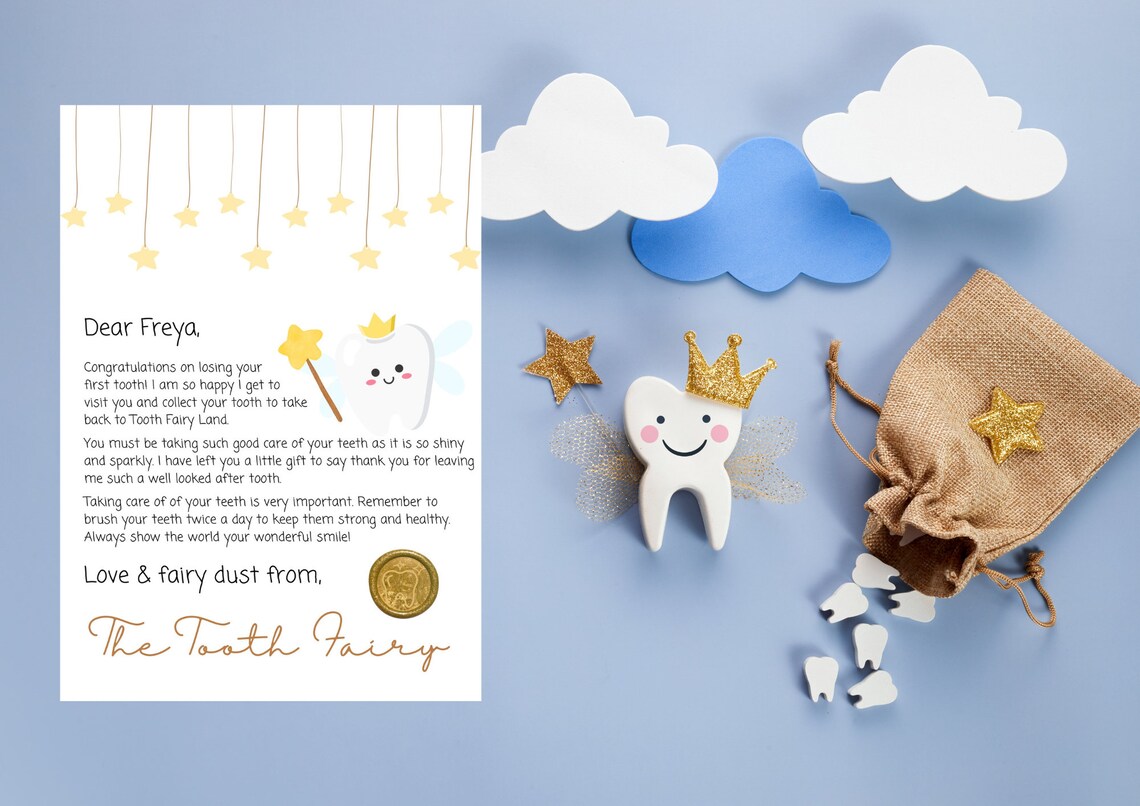 Tooth Fairy Letter, Letter From Tooth Fairy, First Tooth Letter ...