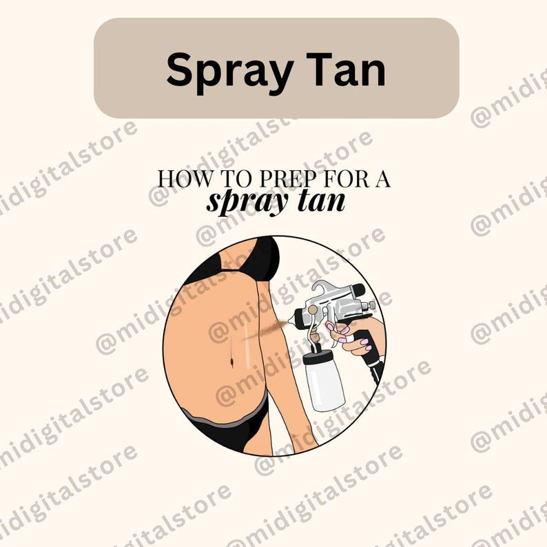 Spray Tan Drawing Illustration With Text, Spa Clipart, Spray Tan ...