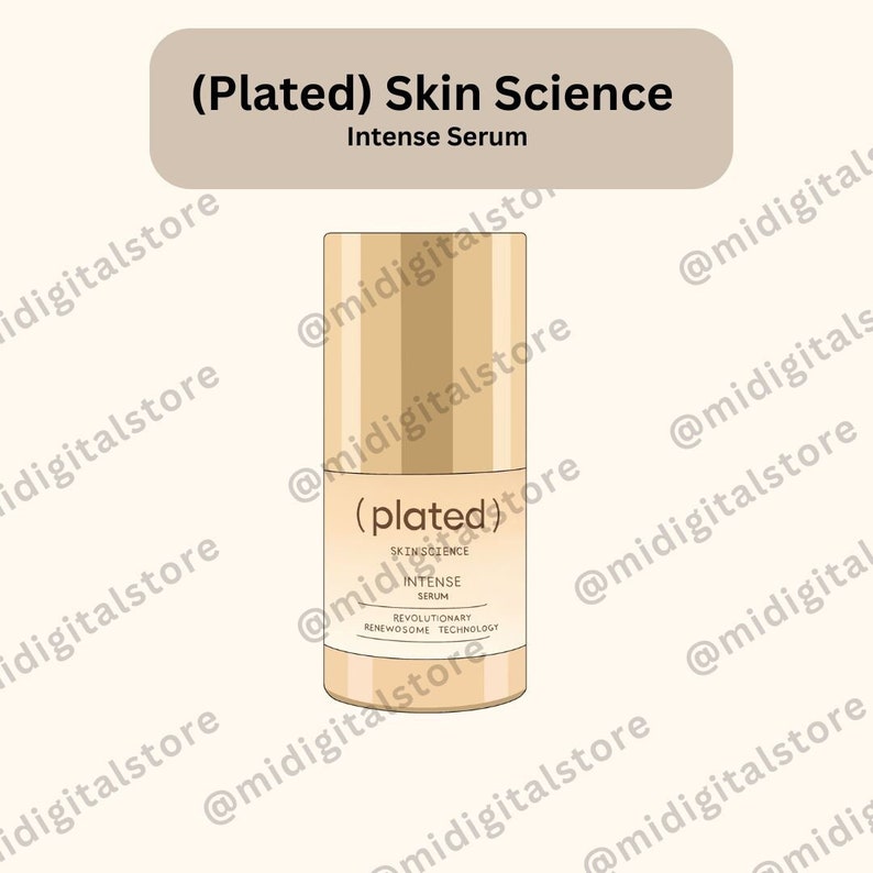 Plated Skin Science Intense Serum Illustration, Aesthetician ...
