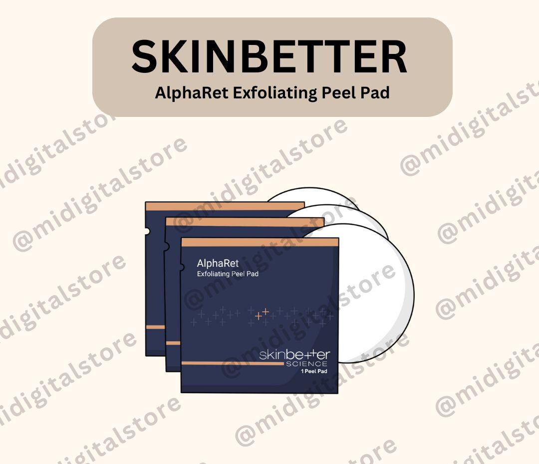 Alpharet Exfoliating Peel Pad Drawing Illustration, Med Spa Digital ...