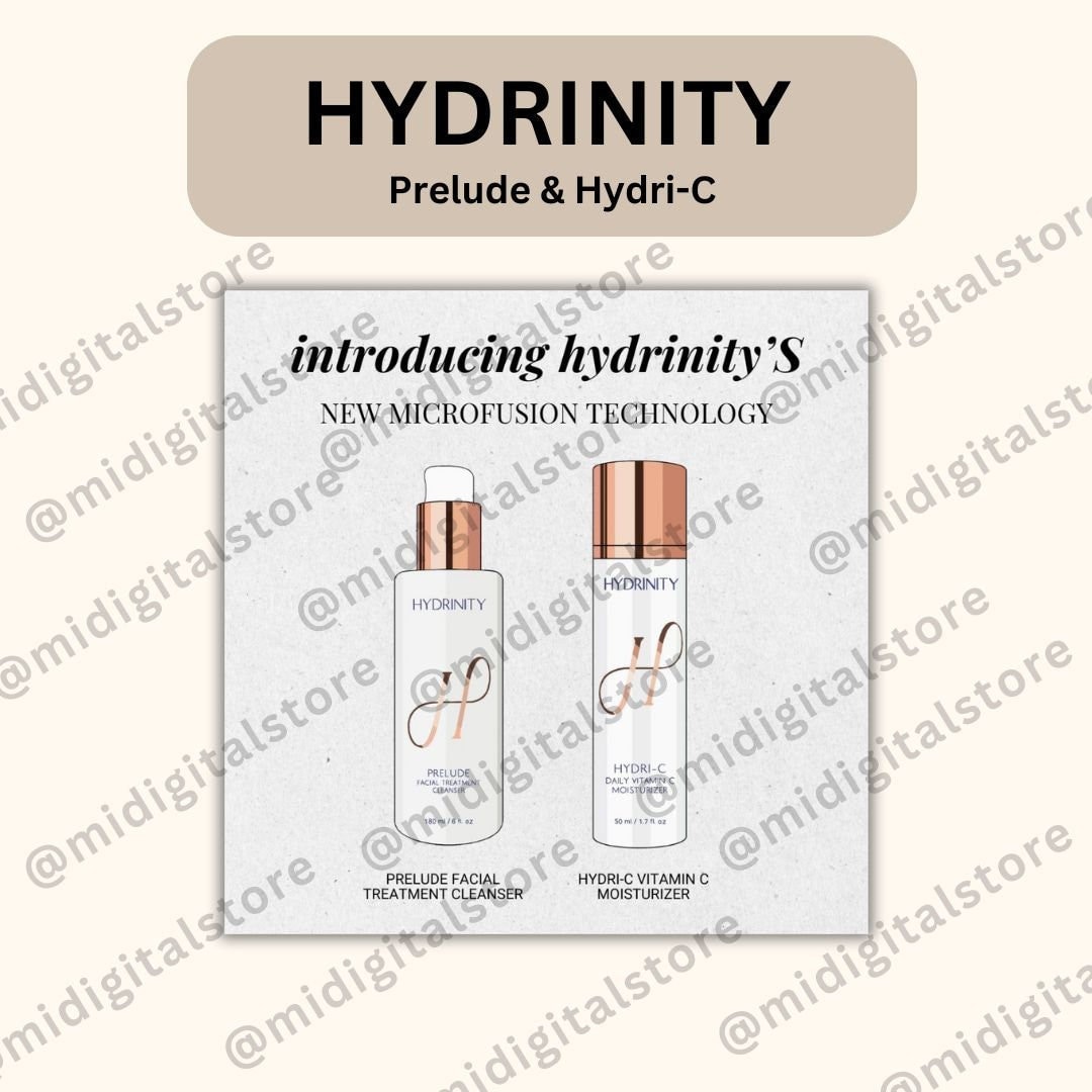 Hydrinity Prelude Facial Cleanser Hydri-c Moisturizer Illustration ...