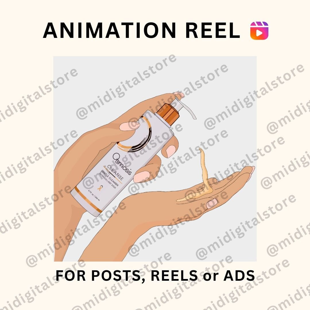 Osmosis Cleanse Gentle Cleanser Illustration Animation Video Reel ...