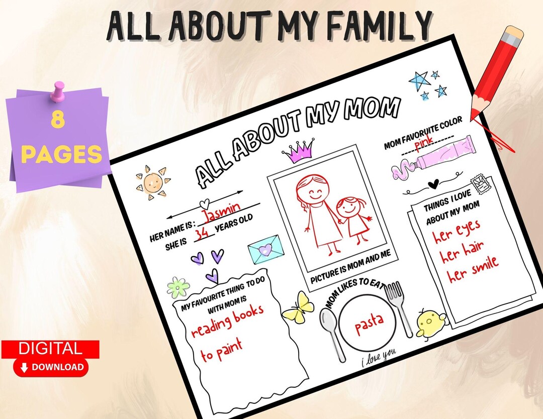 All About My Family - All About My Dad - All About My Mom - All About ...