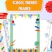 School Themed Border Frame Digital Clipart Design - Etsy