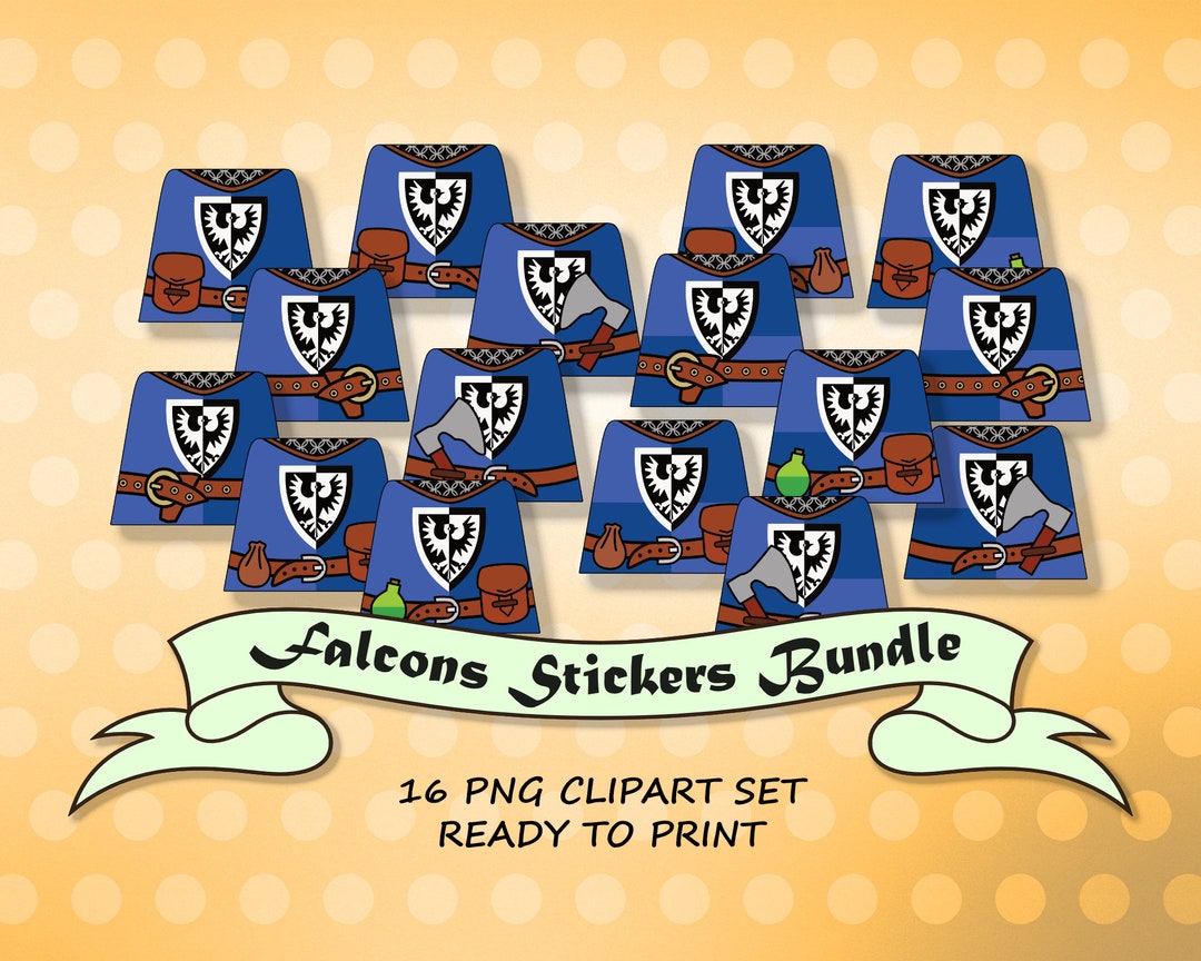 Minifigure Black Falcon Knight Custom Stickers 16 PNG Clipart Bundle ...
