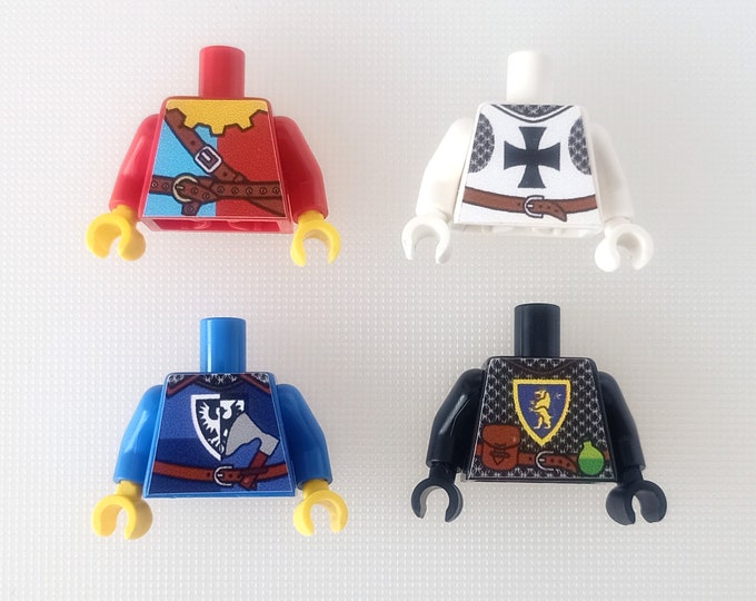 Custom Minifigure Knight Torso Vinyl Sticker - Teutonic Knight, Black ...