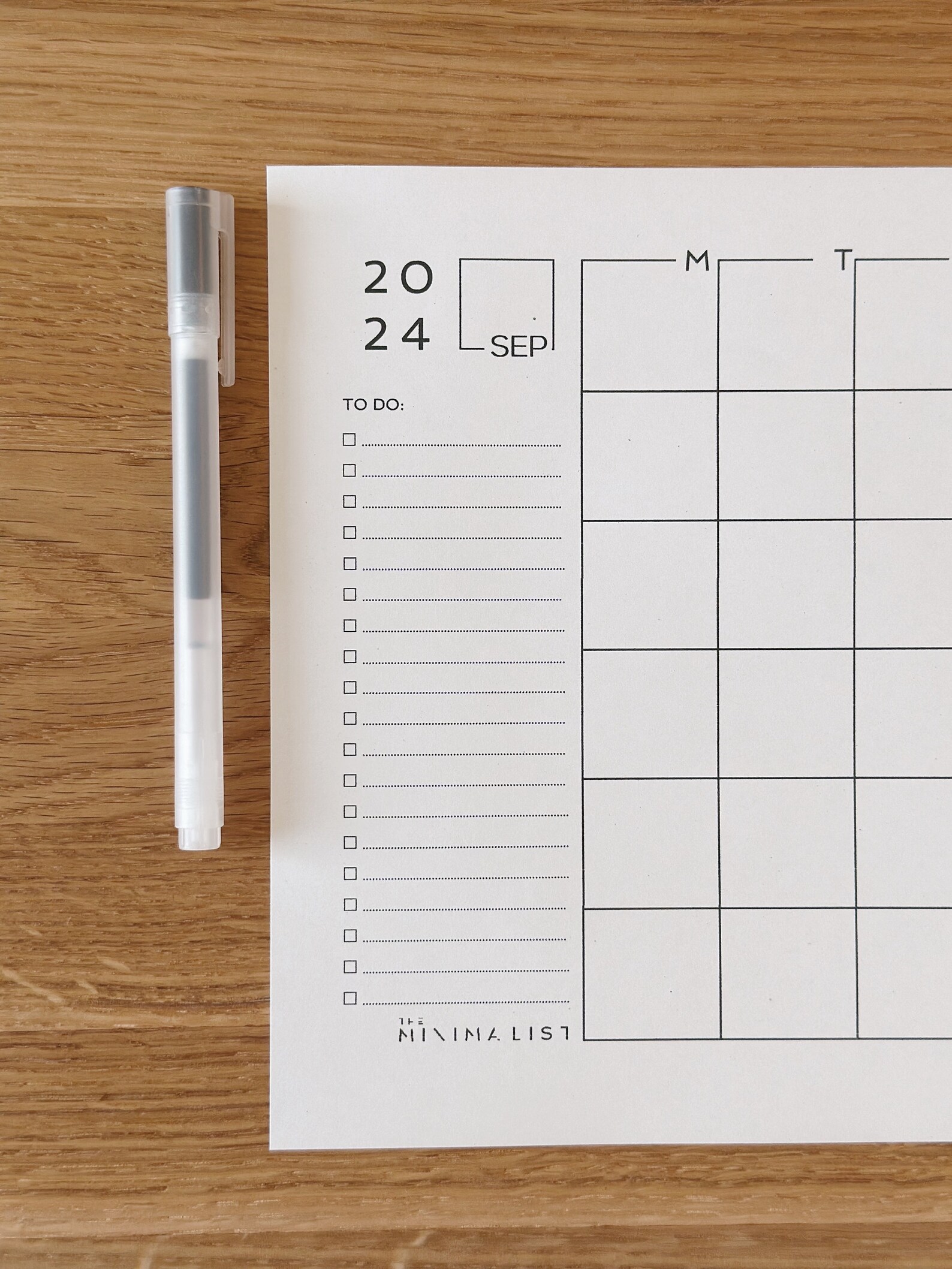 Printable Minimalist Monthly Planner (digital File) - 2024 - Etsy