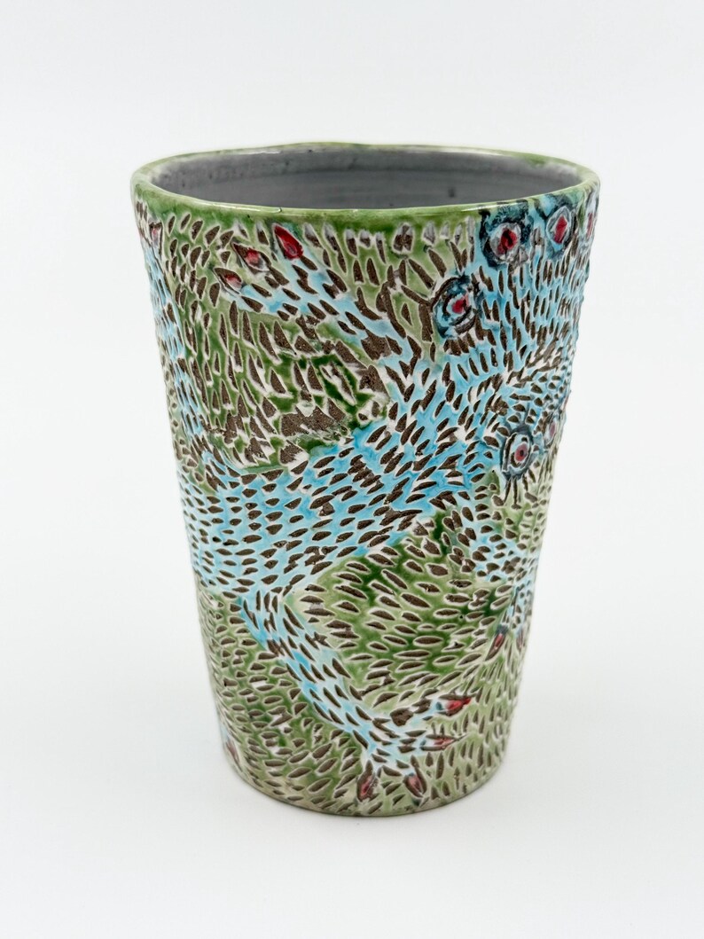 Handmade Monster Cup – Unique Ceramic Tumbler – Hand-carved Artistic ...