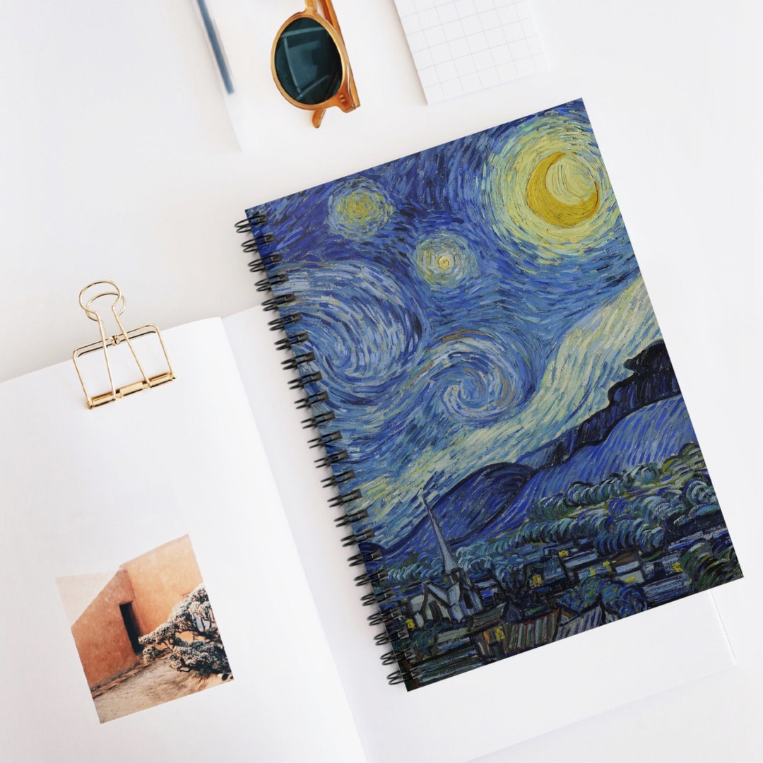 Starry Night Notebook Van Gogh Note Book Gift for Artist - Etsy