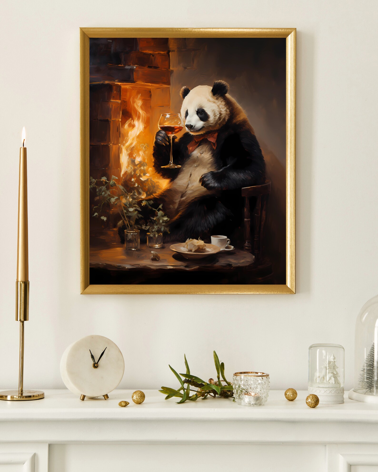 Ancient Panda Toasting, Ancient Panda, Panda Wall Art, Panda Print ...