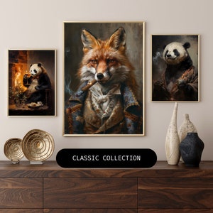 Fox Wall Decor, Handmade Fox Wall Art, Vintage Fox Art, Fox Art Prints ...