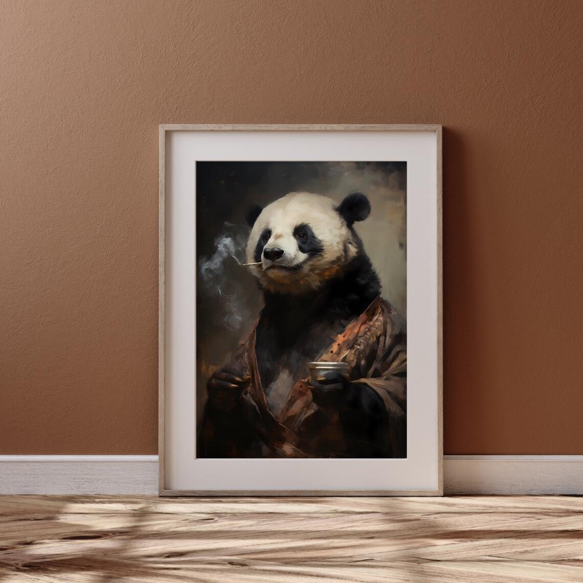 Panda Wall Art, Handmade Panda Print, Museum Quality, Panda Poster ...