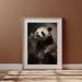 Panda Wall Art, Handmade Panda Print, Museum Quality, Panda Poster ...