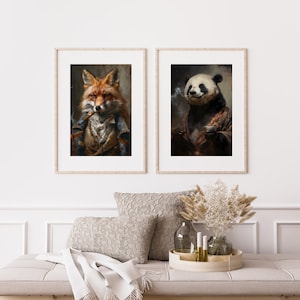 Fox Wall Decor, Handmade Fox Wall Art, Vintage Fox Art, Fox Art Prints ...