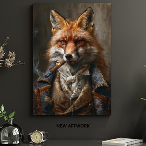 Fox Wall Decor, Handmade Fox Wall Art, Vintage Fox Art, Fox Art Prints ...