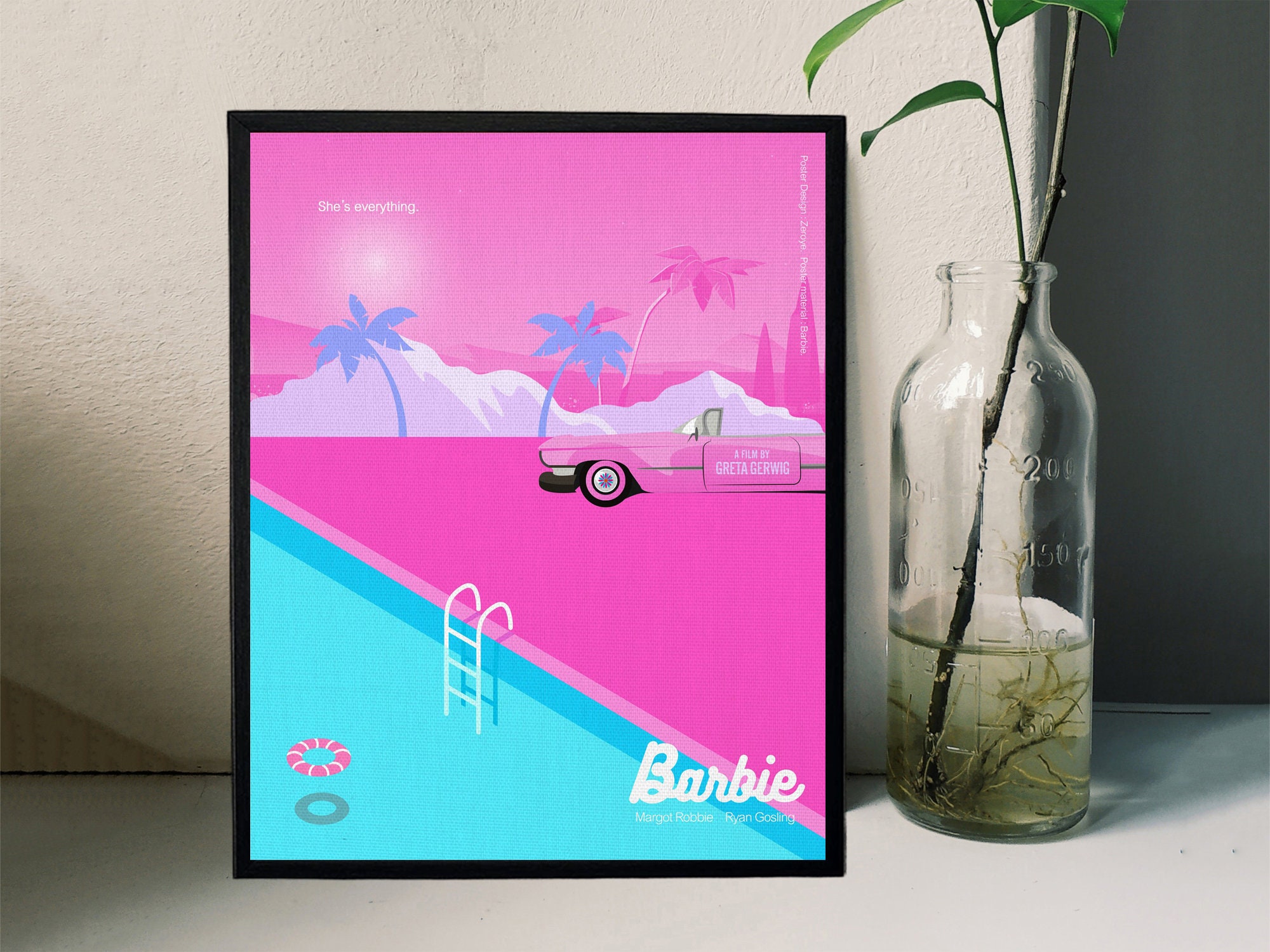 Barbie Movie Poster Film/Room Decor Wall Art/Poster Gift/Adhesive ...