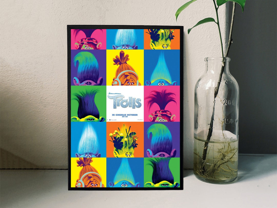 Trolls Movie Poster Film/room Decor Wall Art/poster Gift/canvas Prints ...
