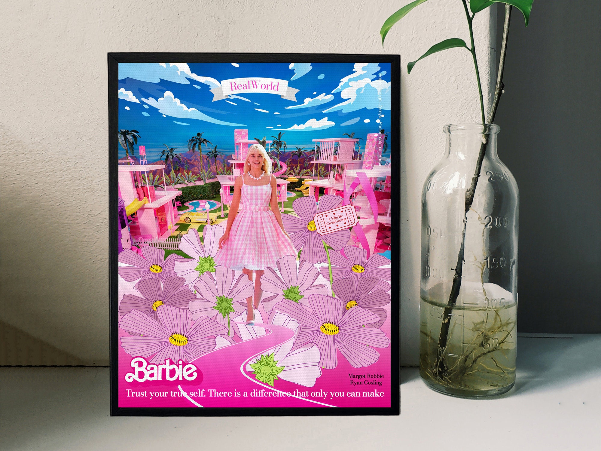 Barbie Movie Poster Film/Room Decor Wall Art/Poster Gift/Adhesive ...
