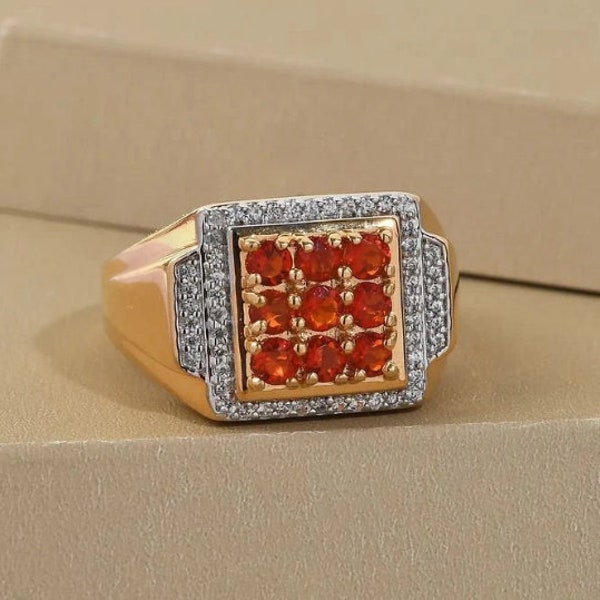 Fire Opal Rings Men - Etsy