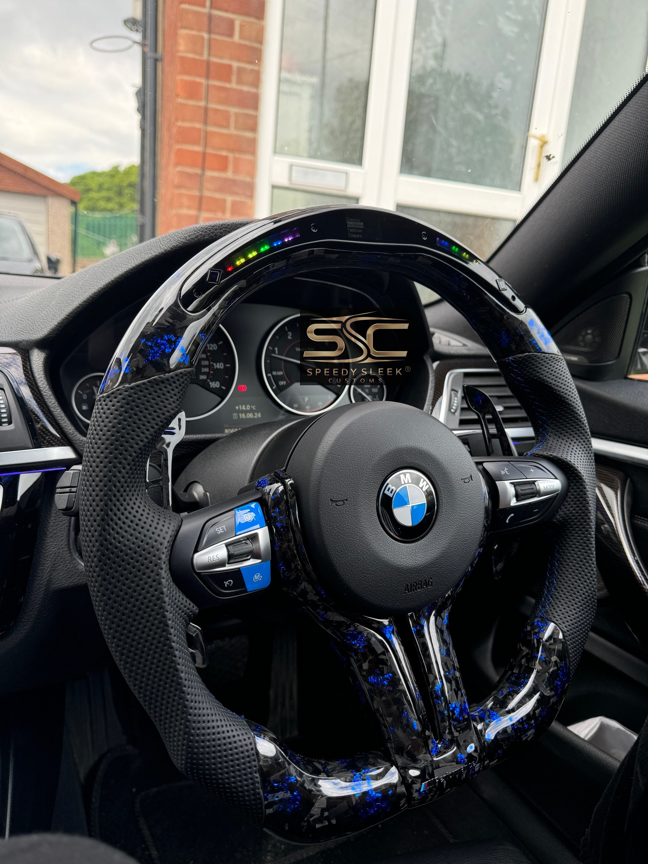 BMW LED Carbon Forged Steering Wheel, Premium Quality, 1, 2, 3, 4 ...