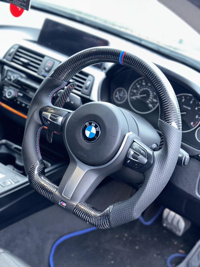 BMW Steering Wheel, Flat Bottom Carbon Fibre Steering Wheel, 1, 2, 3, 4 ...