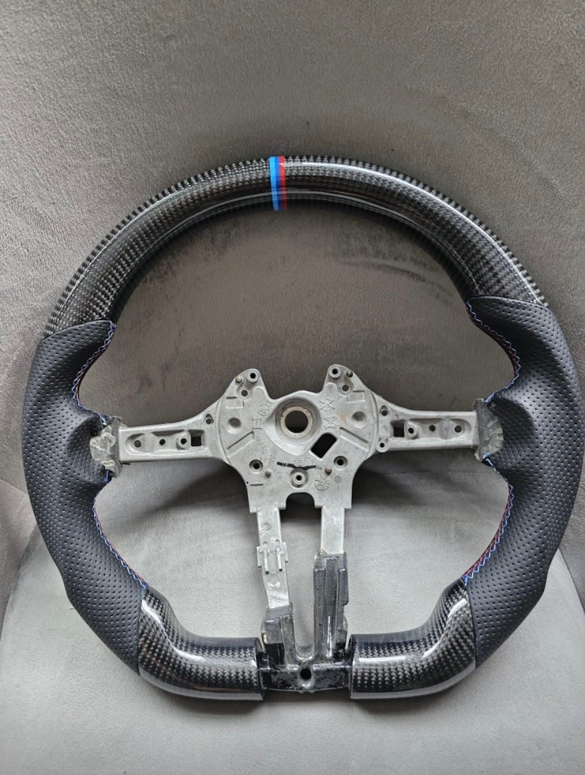 BMW Flat Bottom Steering Wheel, Carbon Fibre Steering Wheel, Centre ...