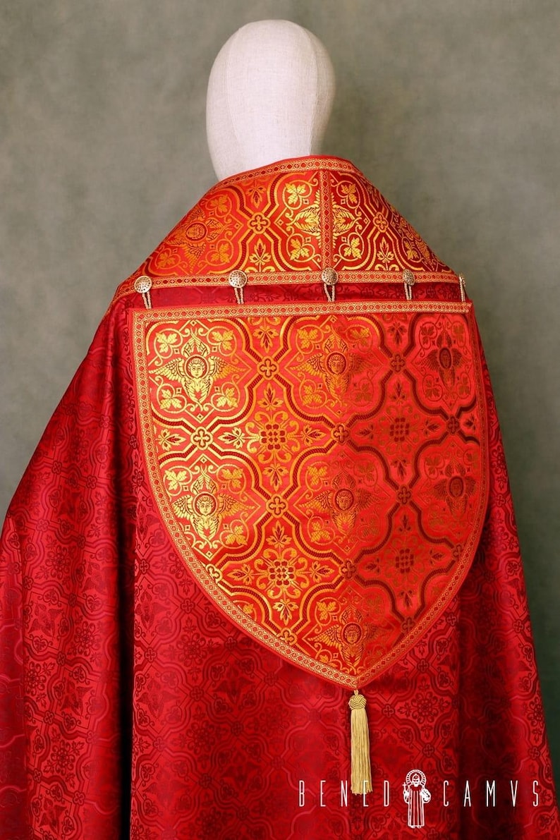 Gothic Red Chasuble and Cope Vestment Set - Etsy