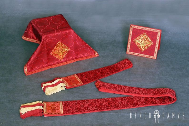 Gothic Red Chasuble and Cope Vestment Set - Etsy