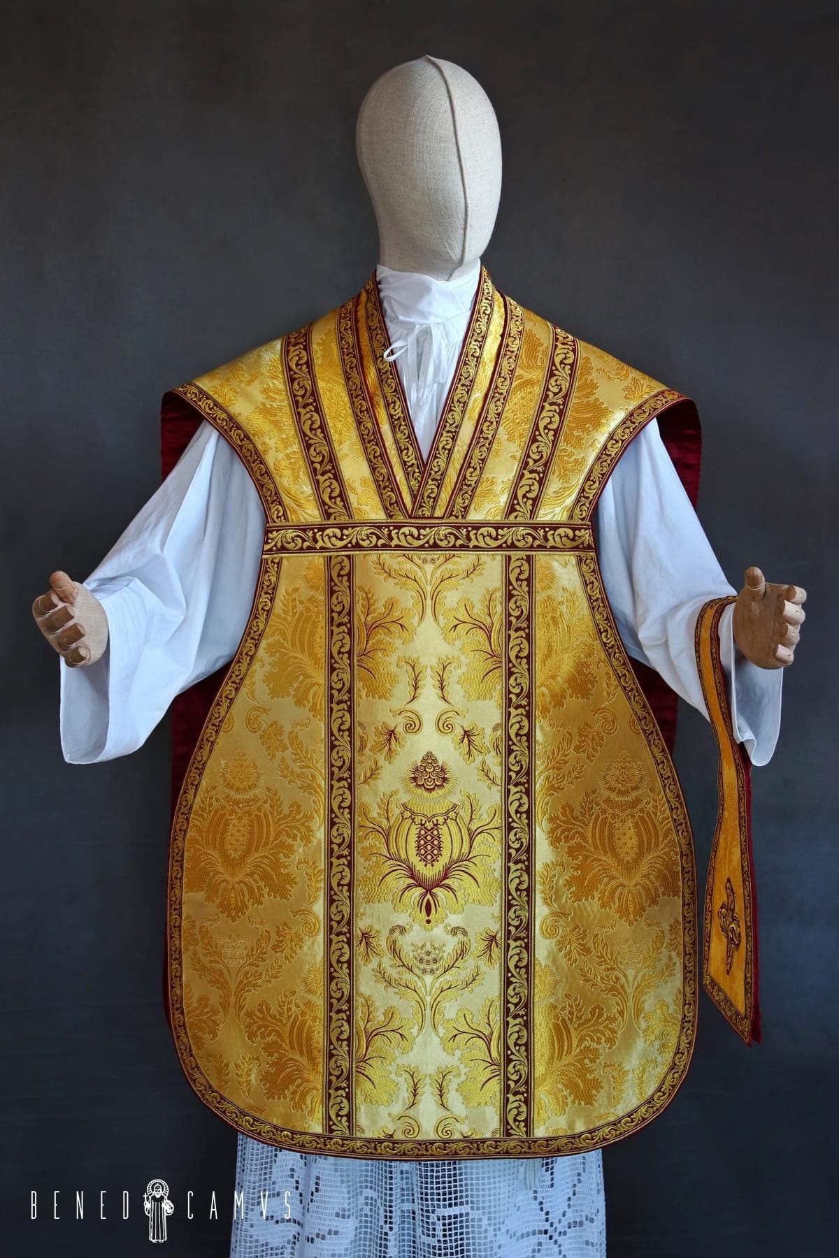 Roman Gold Chasuble Vestment With Hand Embroidery - Etsy
