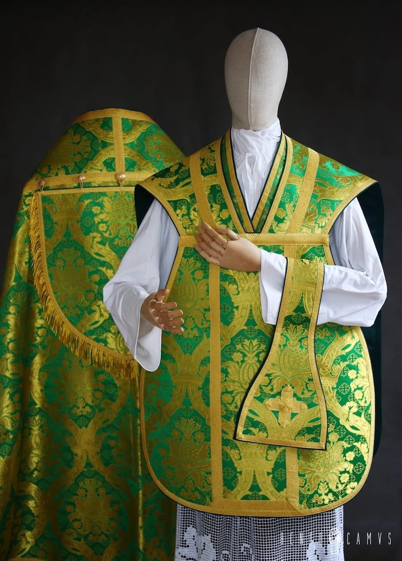 Roman Green Chasuble and Cope Vestment Set - Etsy