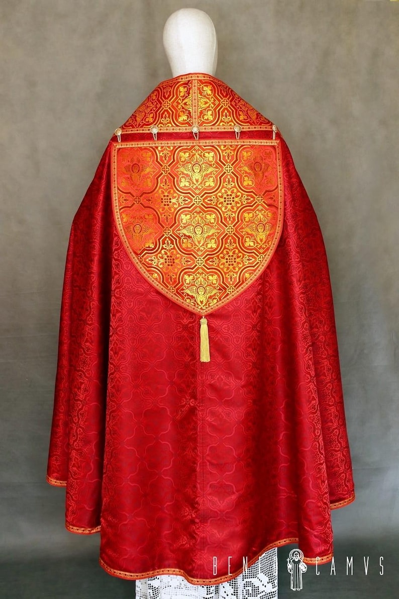 Gothic Red Chasuble and Cope Vestment Set - Etsy
