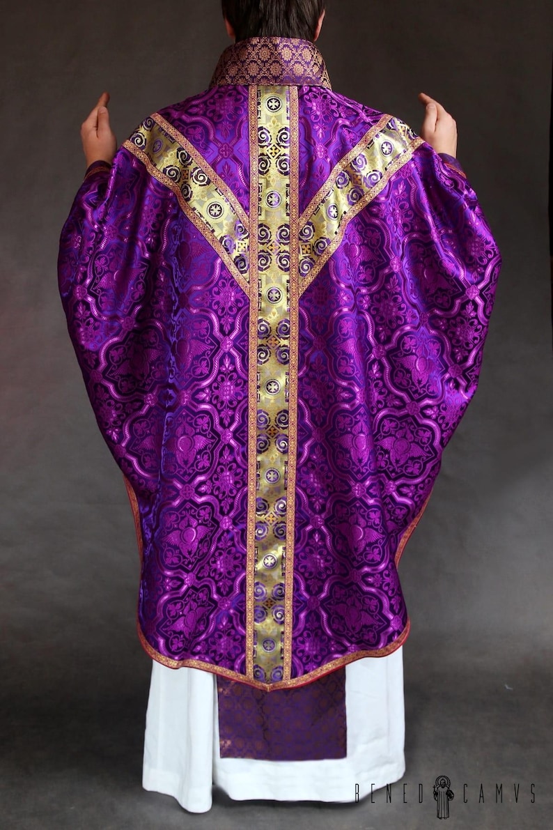 Violet Purple Gothic Chasuble Vestment - Etsy