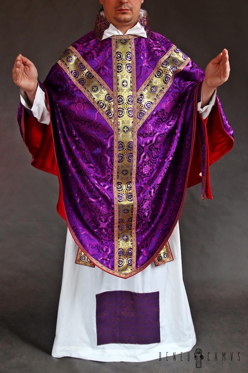 Violet Purple Gothic Chasuble Vestment - Etsy