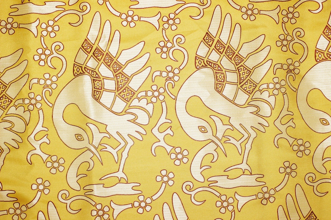 5 Meters 100% Natural Silk Medieval Vestment Fabric Damask Brocade 13 ...